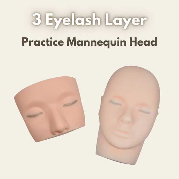 3 Layer Eyelash Practice Mannequin Head – Beautifiedbymana