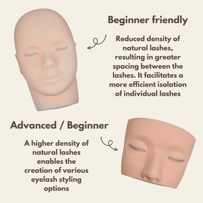 3 Layer Eyelash Practice Mannequin Head – Beautifiedbymana